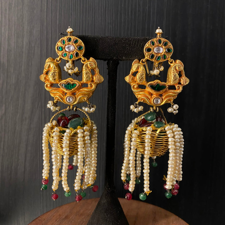 Aksma Silver Earrings - 925 Sterling Silver | My Motifs – Mymotifs